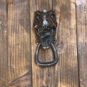 Resin Cold Cast Bronze Tyrannosaurus Rex Door Knocker: Dinosaur T-rex ...