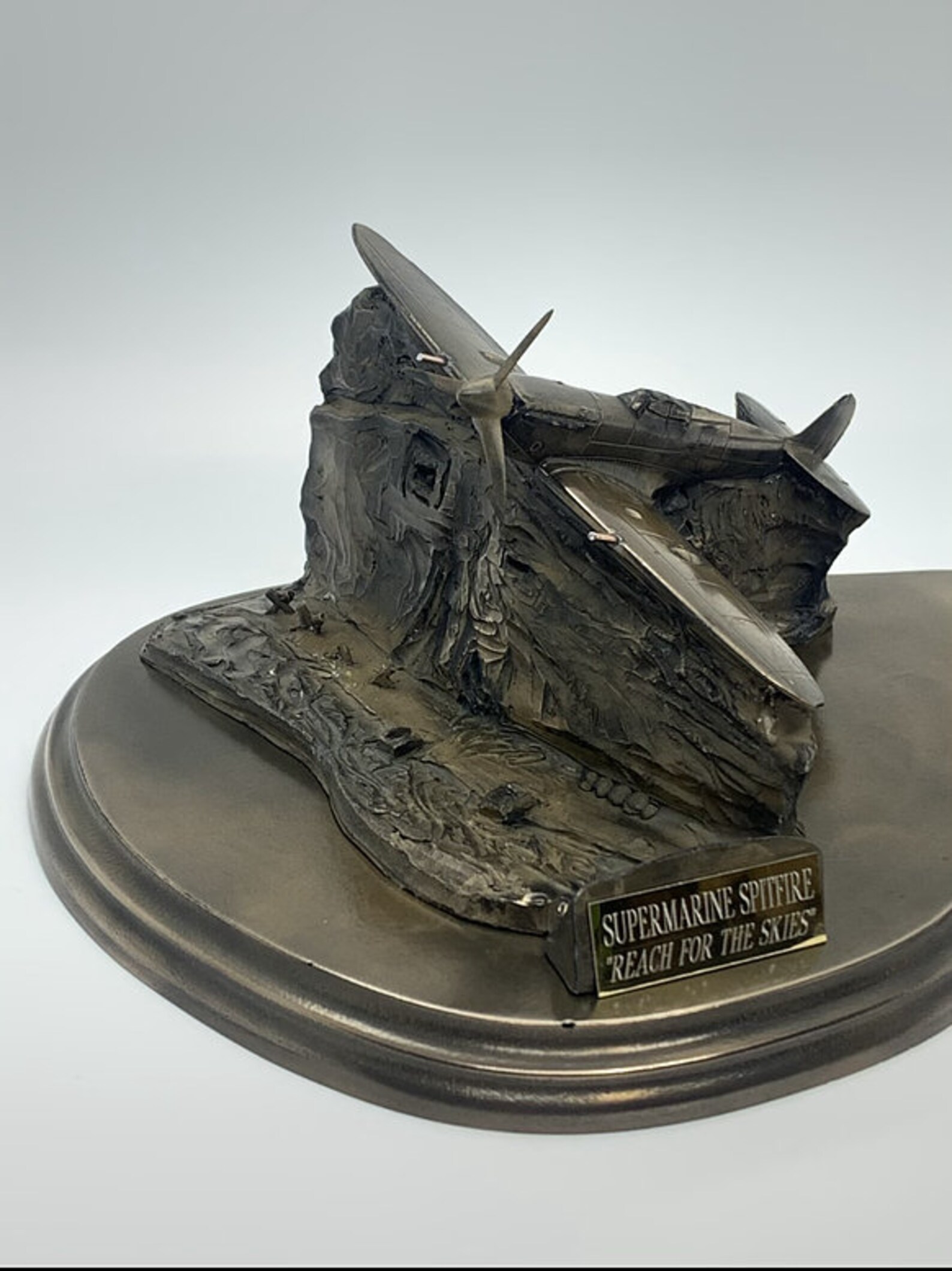 Cold Cast Bronze Spitfire Ornament Scenery reach for the - Etsy UK