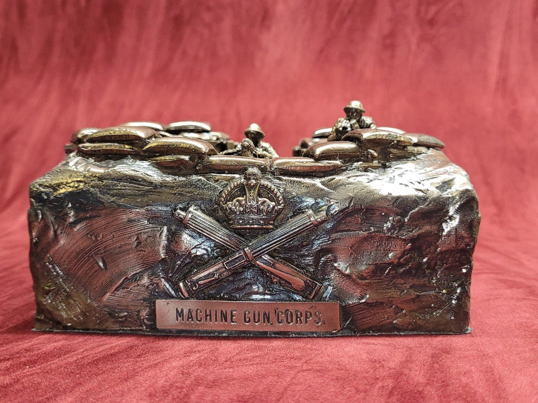 WW1 Machine Gun Corps Diorama | Cold Cast Bronze Military Scene | WWI ...