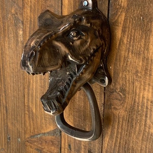 Resin Cold Cast Bronze Tyrannosaurus Rex Door Knocker: Dinosaur T-rex ...