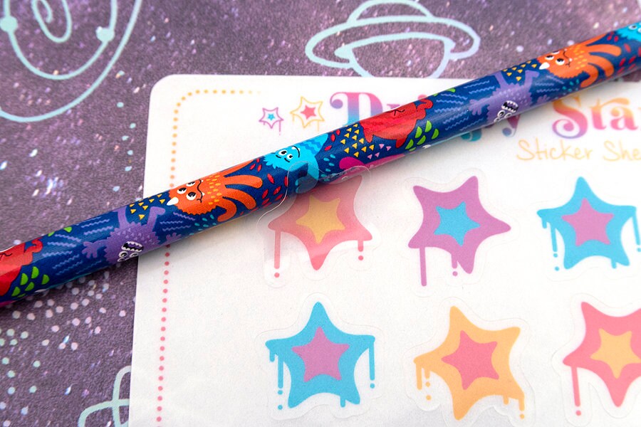 Drippy Stars Sticker Sheet Tiny Celestial Planner Stickers | Etsy