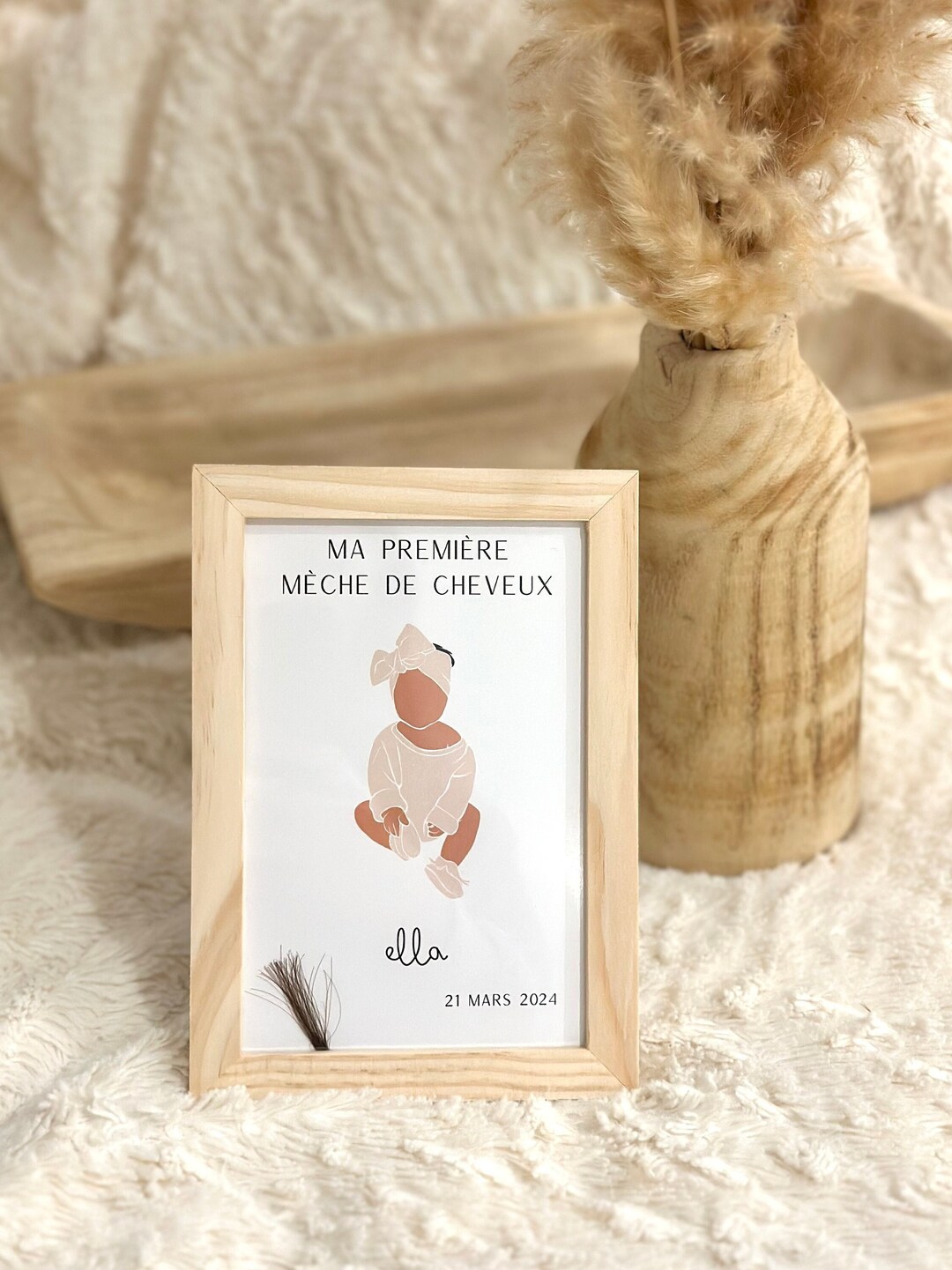 HAIR My First Lock of Hair, Baby Hair Lock Frame, Baby Souvenir, Birth ...