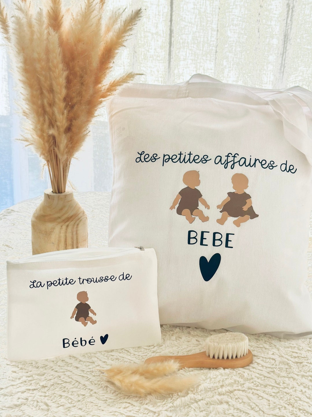 BABY BUSINESS White Tote Bag With or Without Personalized White Kit ...