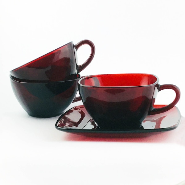 Red Tea Cups - Etsy