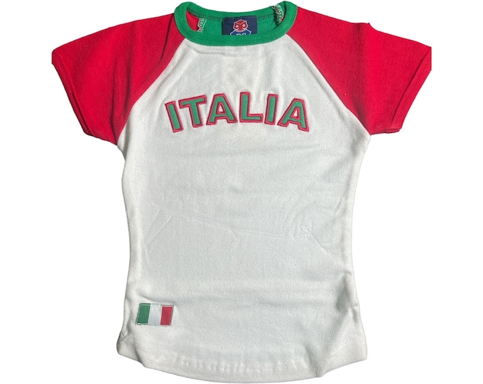 Italy Womens Baby Crop Tee Stretch - Etsy