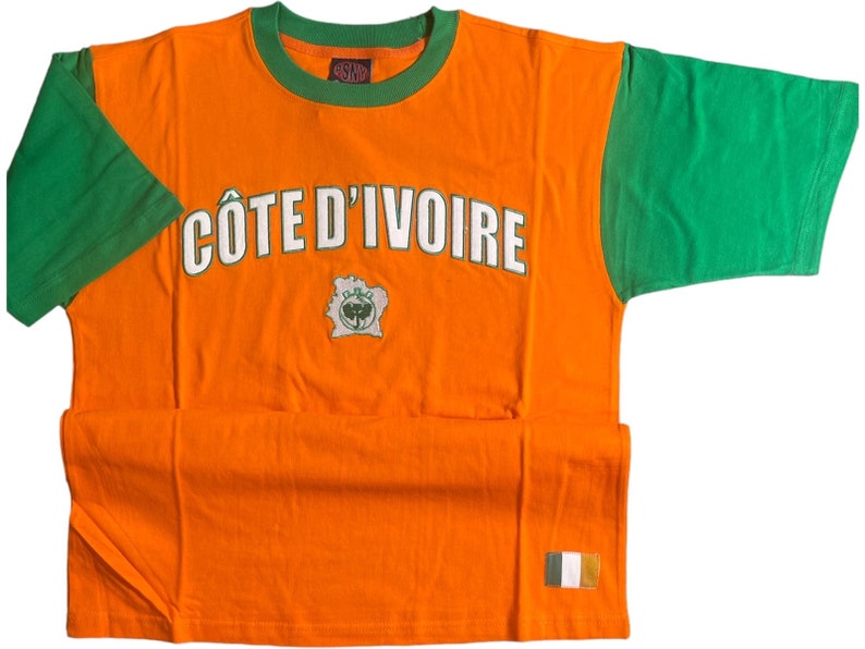 Côte D'ivoire Embroidered Cotton T-shirt, Premium Quality - Etsy