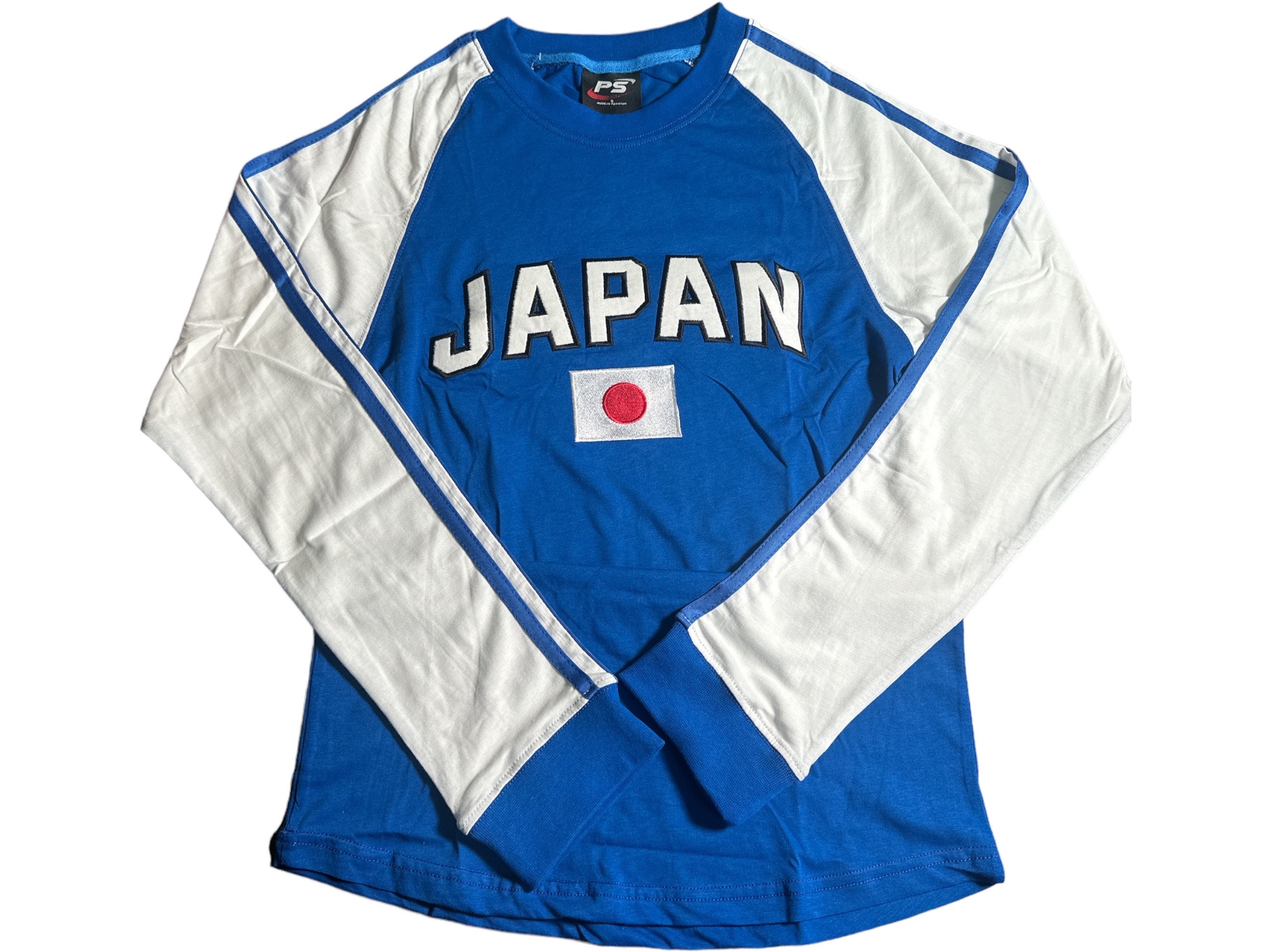 Japan Baseball Football Shirt: Embroidered Cotton Tee - Etsy