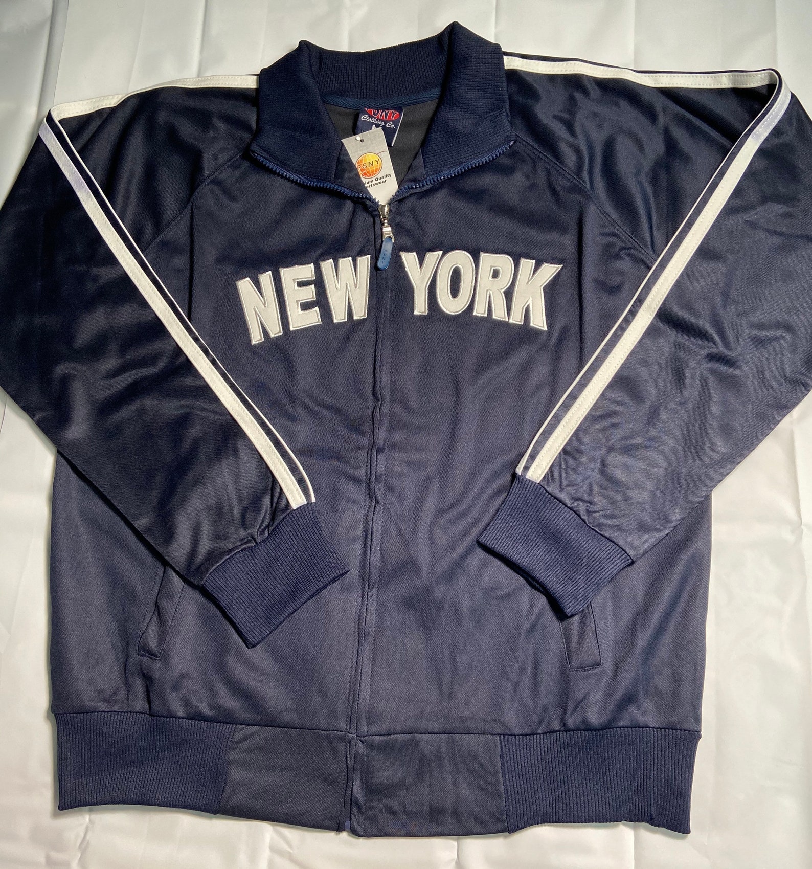 New York Track Jacket Navy Blue - Etsy