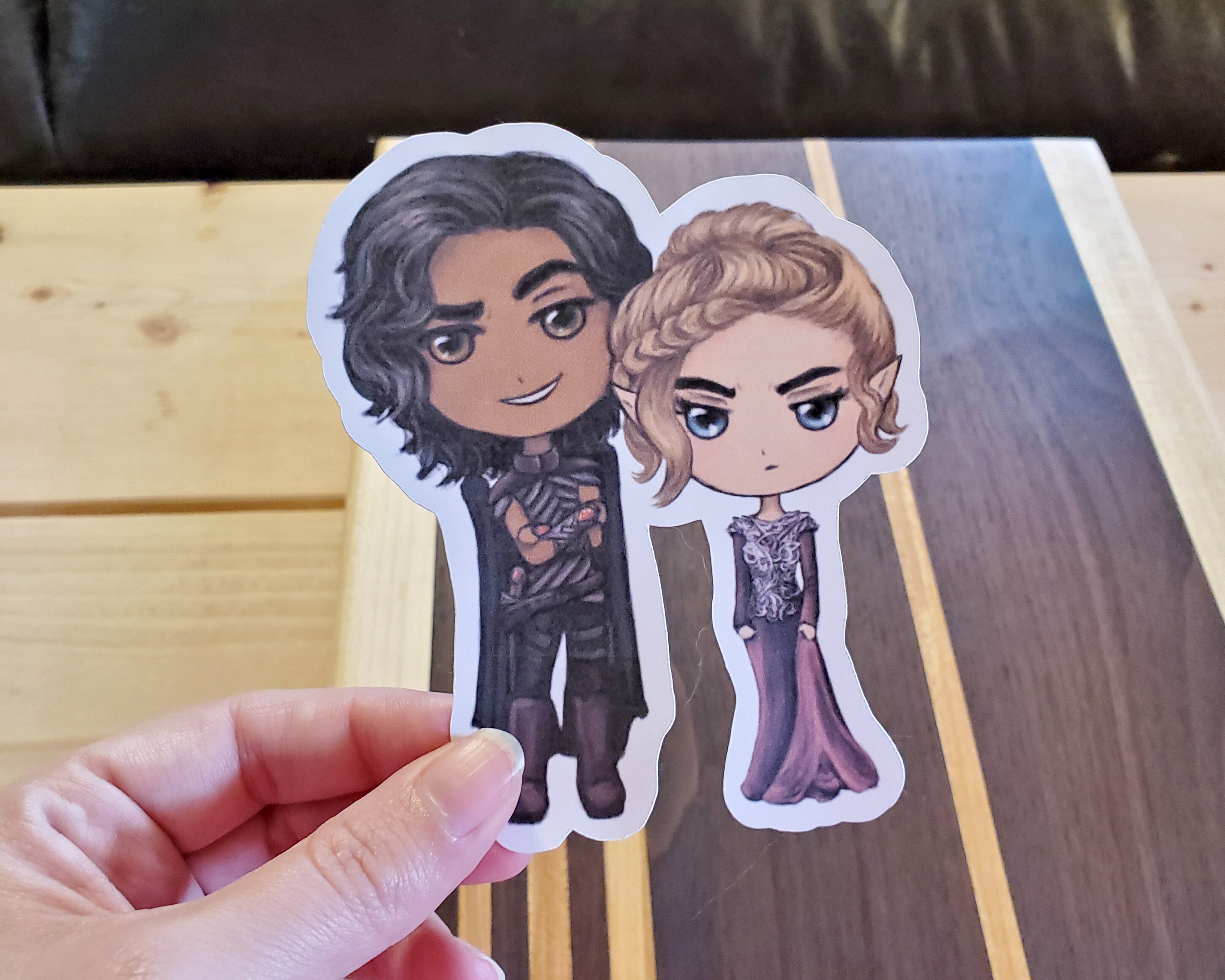 Large Chibi ACOTAR Couples Stickers From the Series A Court - Etsy