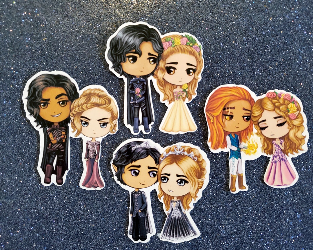 Chibi ACOTAR Couples Stickers, From the Series A Court of Thorns and ...