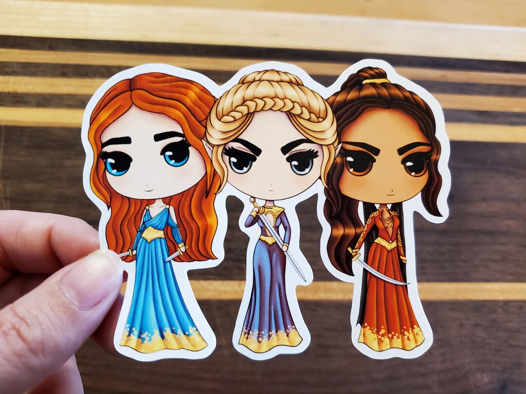 Chibi Valkyries From ACOTAR, ACOSF: Nesta, Gwyn and Emerie | Officially ...