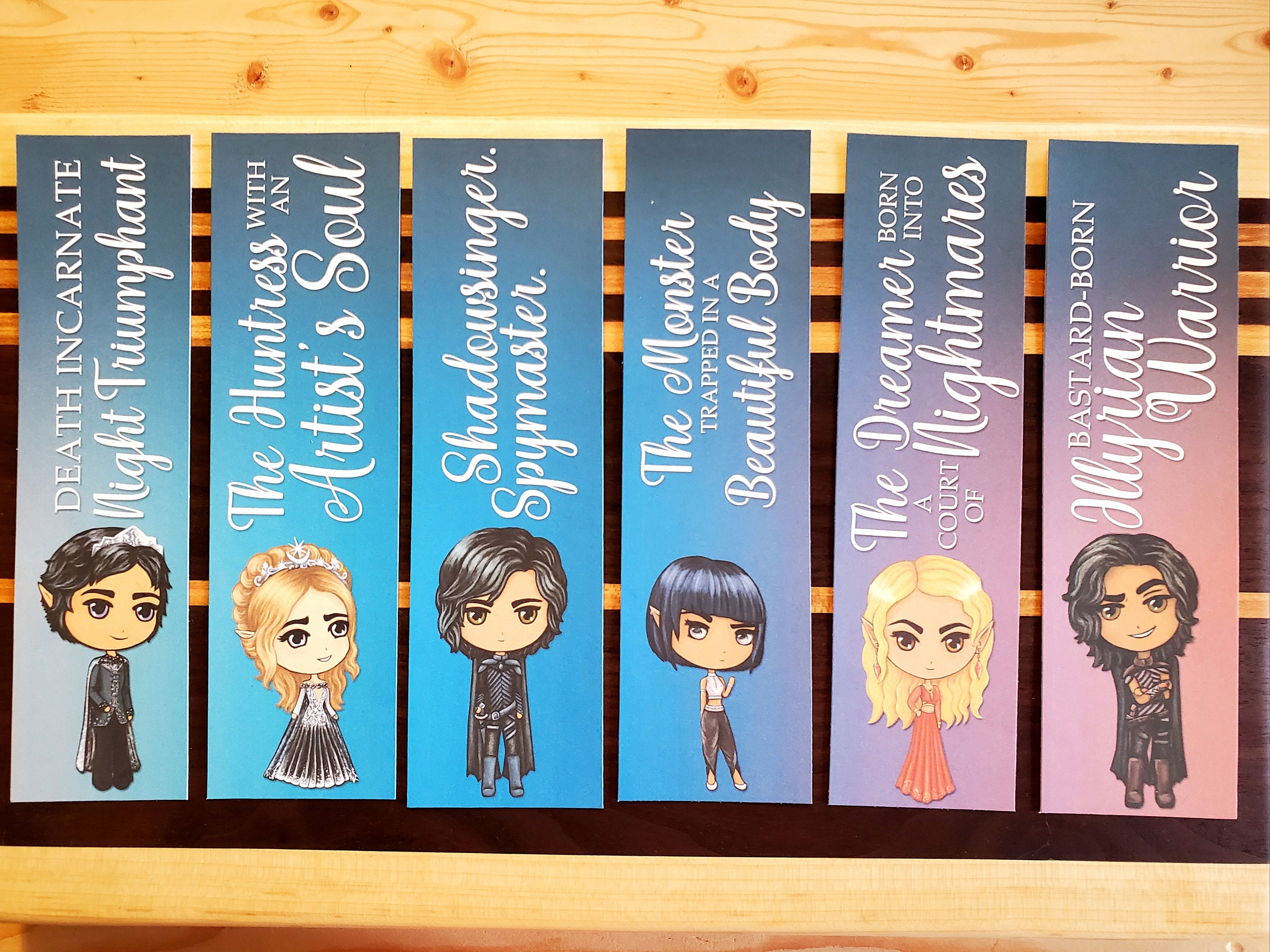 ACOTAR Court of Dreams Chibis and Quotes Gradient Bookmarks - Etsy ...