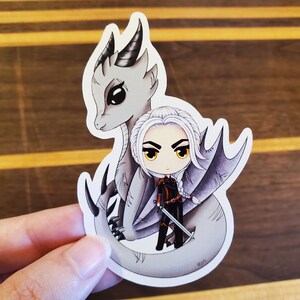 Chibi Manon Blackbeak and Abraxos Stickers From Throne of Glass by ...