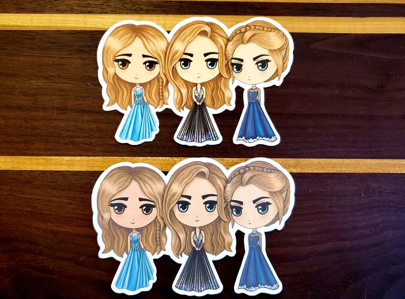 Chibi Archeron Sisters From ACOTAR Feyre Elain and Nesta | Etsy