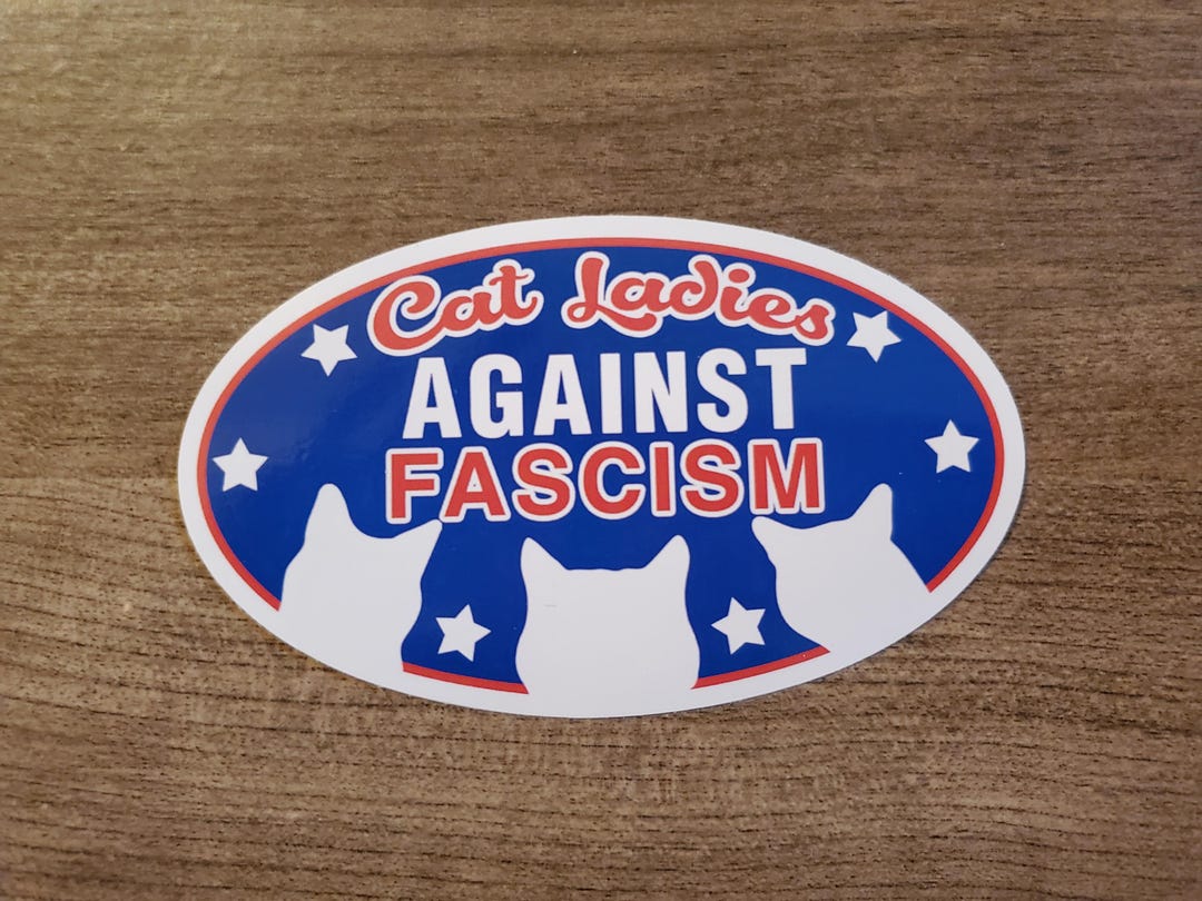 Cat Ladies Against Fascism Vinyl Sticker - Etsy