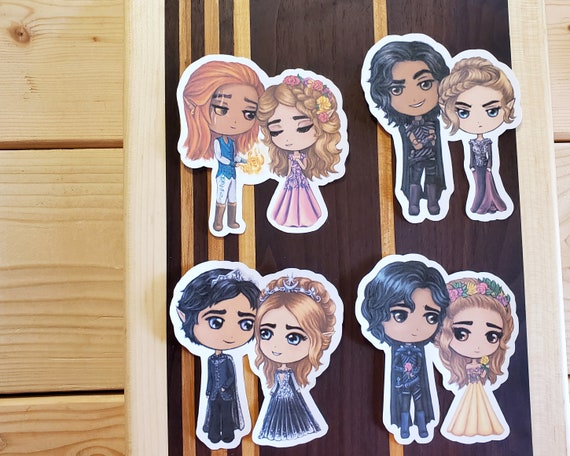 Large Chibi ACOTAR Couples Stickers From the Series A Court | Etsy