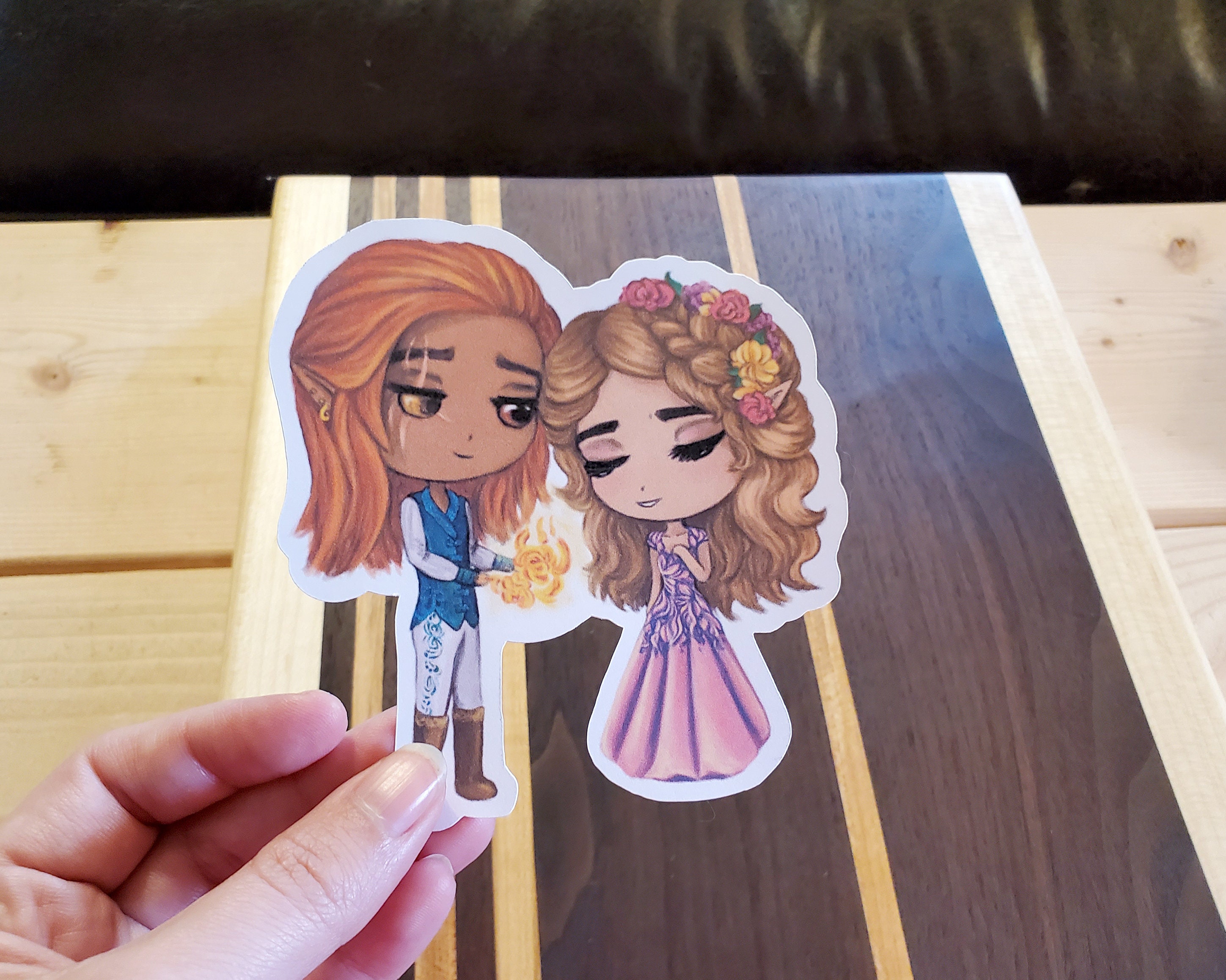 Large Chibi ACOTAR Couples Stickers From the Series A Court - Etsy