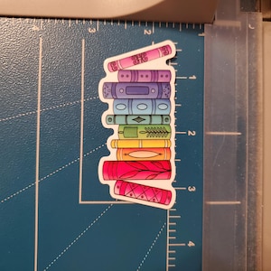 Subtle Pride Flag Books Sticker 3" | 9 Color Options | Dishwasher-safe ...