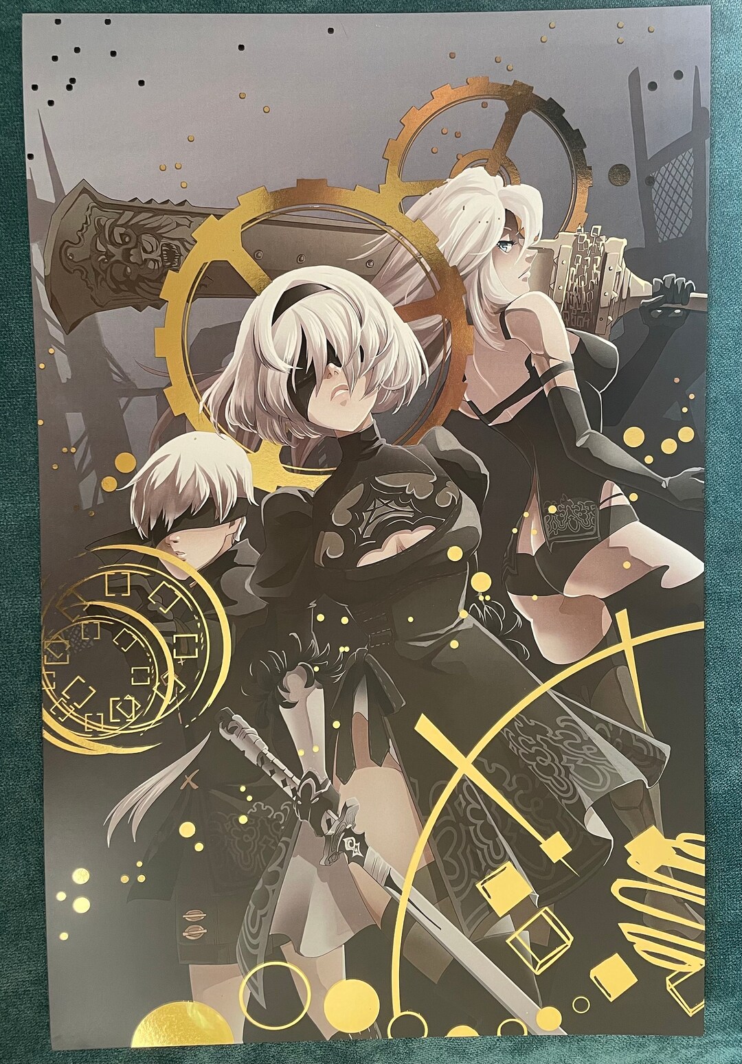 Android Dolls Gold Foil Print - Etsy