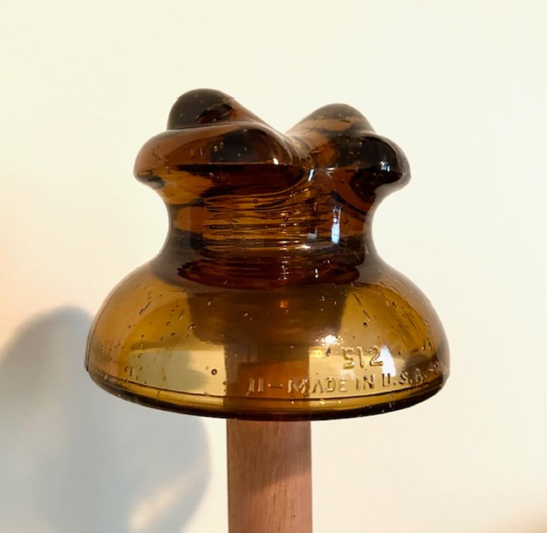 Immaculate 1940's Dark Honey Amber Hemingray Lowex 512 (CD230) Glass ...