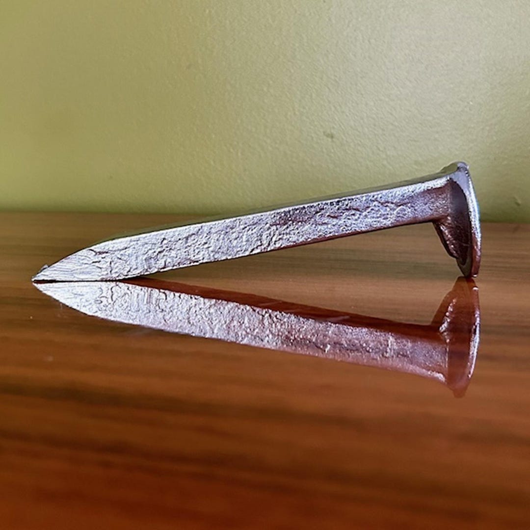 7" Chrome Plated Iron Railroad Spike, Authentic, 14-15oz., Unique ...