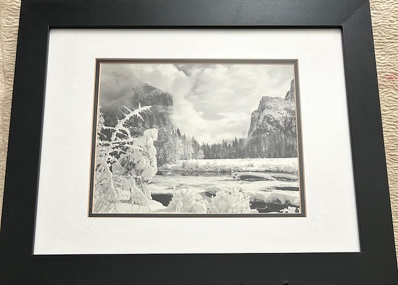 Ansel Adams Iconic "gates of the Valley, Winter" Yosemite California ...