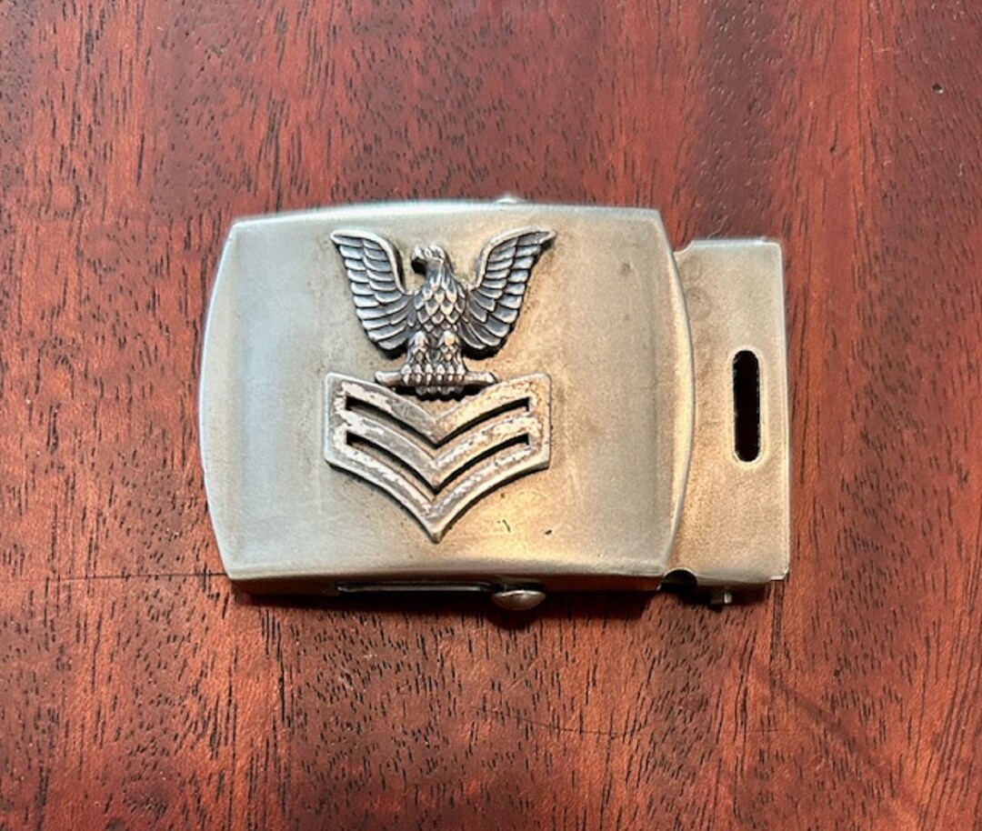 Authentic U.S. Navy Vintage E-6 Petty Officer First Class Belt Buckle ...