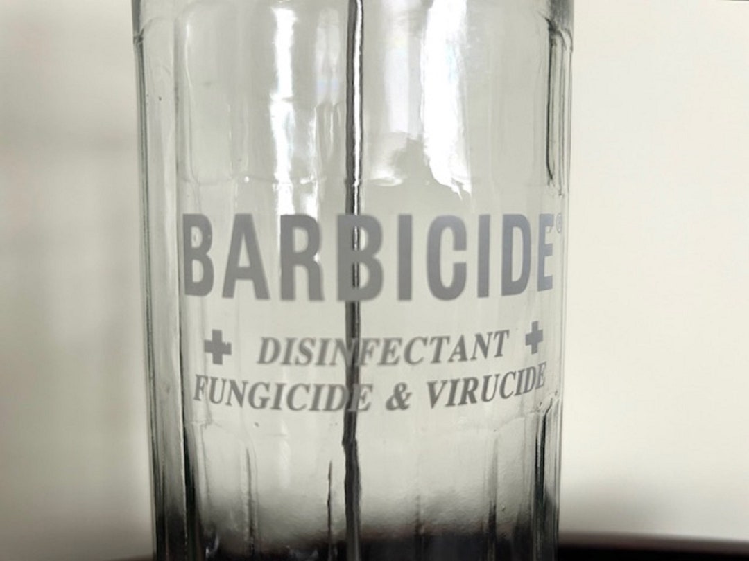 Vintage 11.5" Barbicide Disinfectant Jar W/stainless Lid & Tray, Like ...