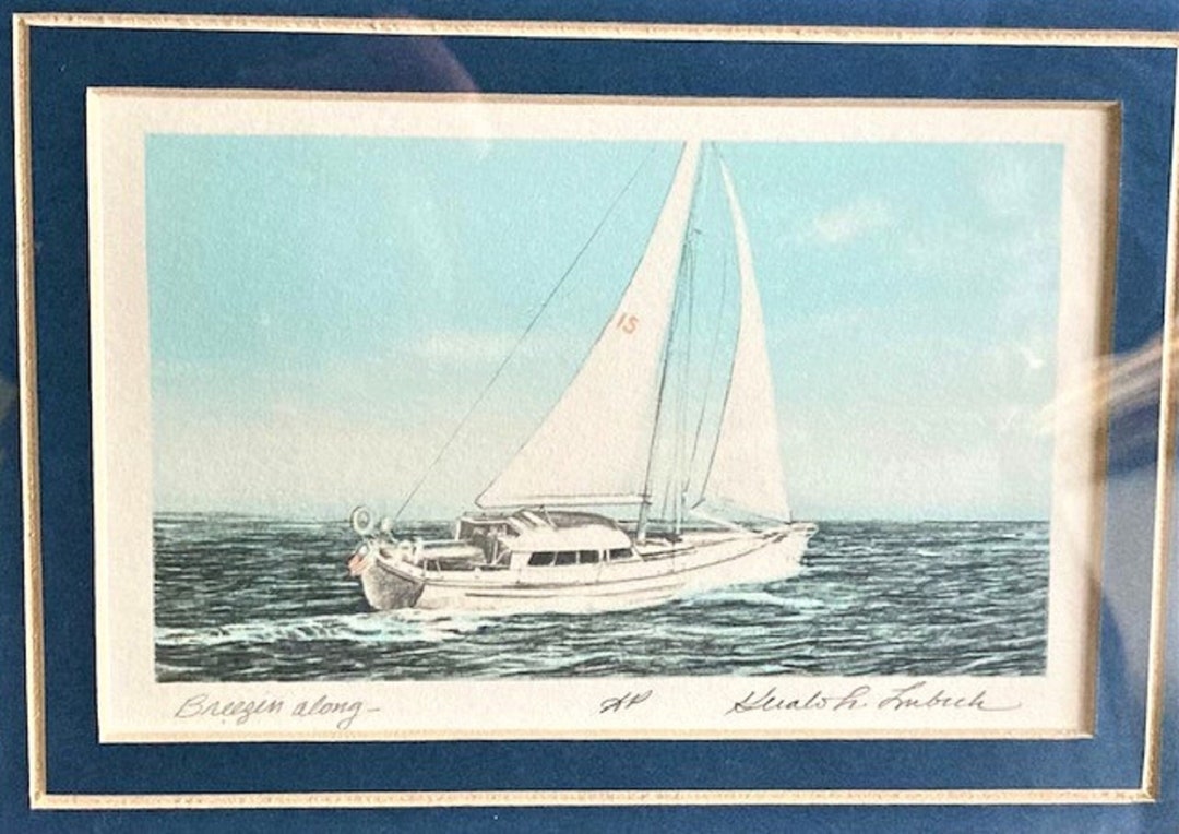 Signed Color Lithograph Artist Gualoh gerald Lubeck 1942-2019 breezin ...