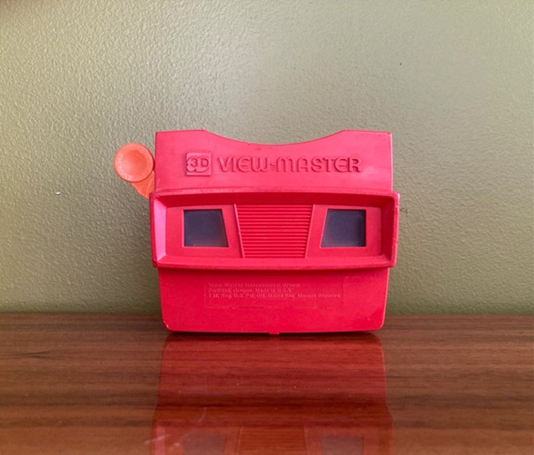 Vintage Viewmaster 3D Viewer, 1970's/80's, Red With Orange Lever ...