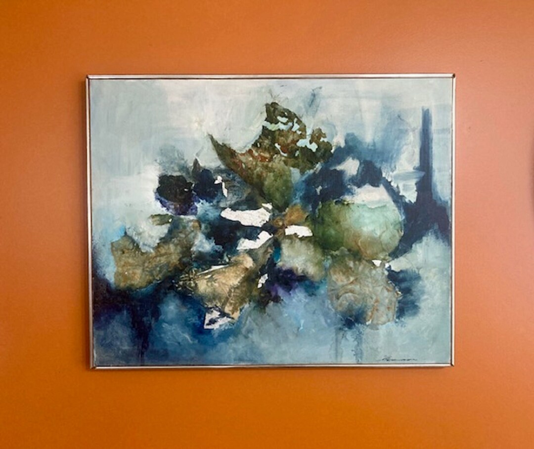 1959 Post War Abstract Expressionism Mixed Media Collage - Etsy