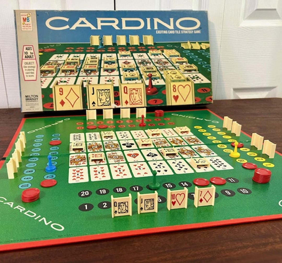 Clean 100% Complete 1970 Cardino Card Tile Strategy Game, Milton ...