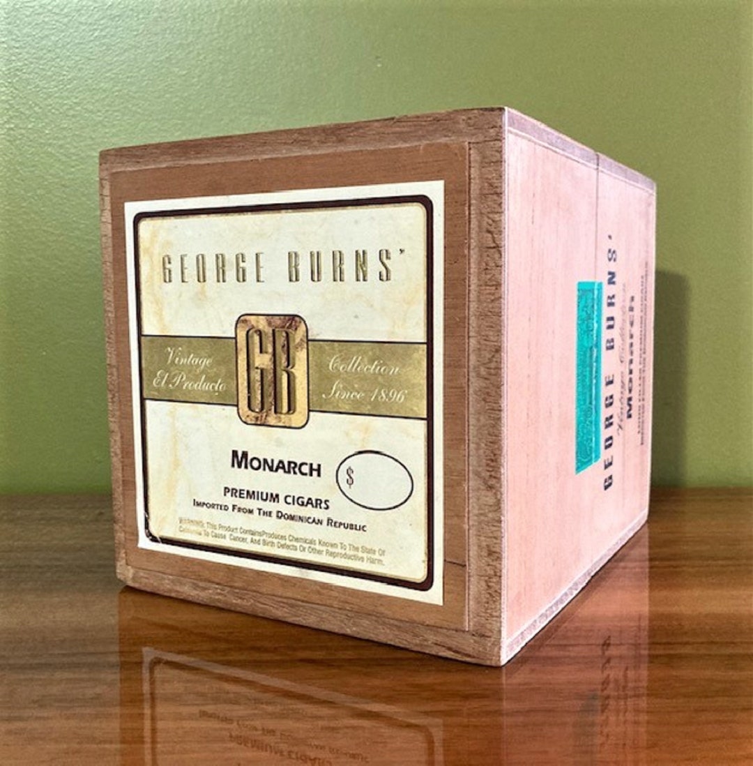 Humidor Cigar Box, Cedar Lined, Vintage George Burns Monarch - Etsy