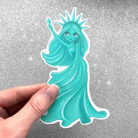 Statue of Liberty Vinyl Sticker Cute Sticker A Super Cute - Etsy