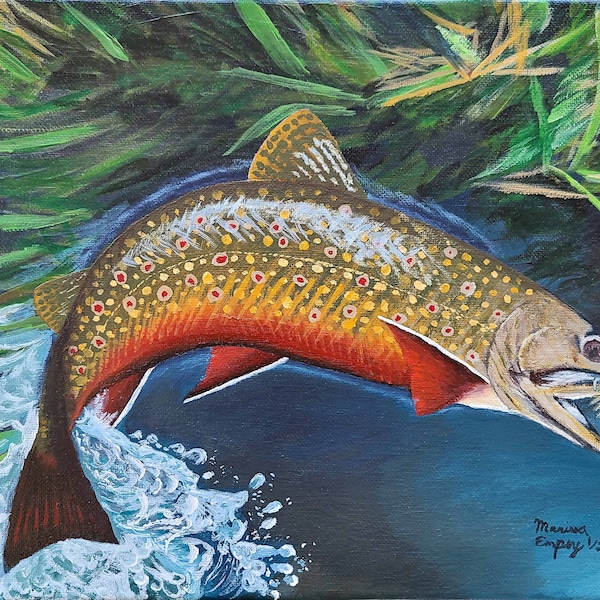 Brook Trout Painting - Etsy