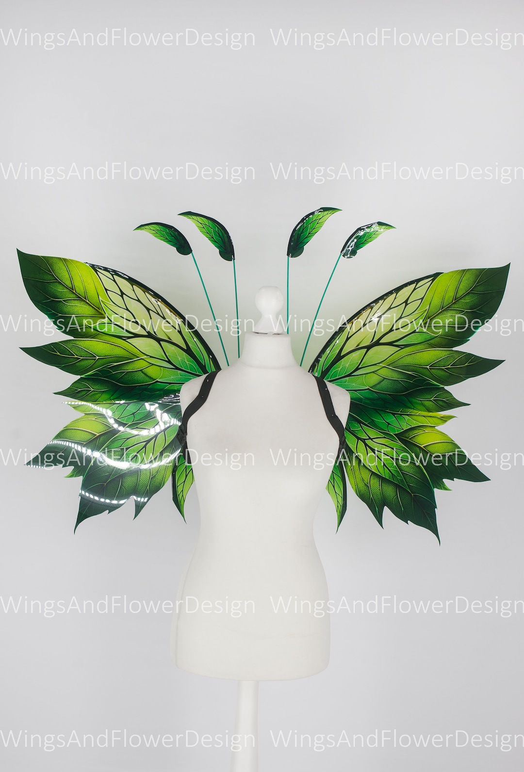 Green Leaf Fairy Wings: Forest Butterfly Wings Photo Prop - Etsy