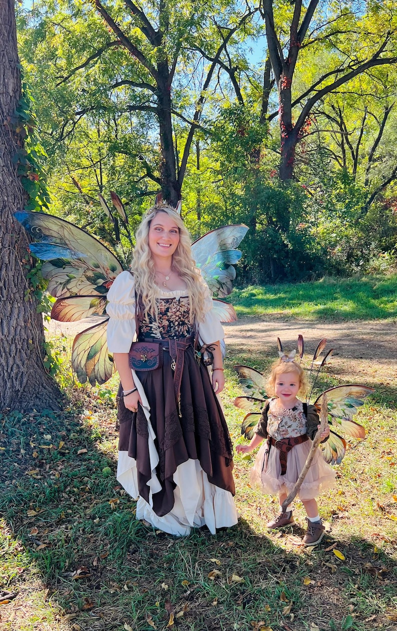 Forest Fairy Wings for Mother Adult and Child: Brown, Red, Green Photo ...