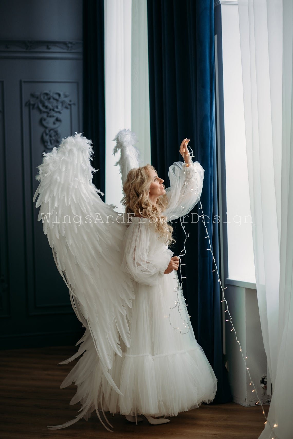White angel wings angel wings wedding wings Victoria secret - Etsy México
