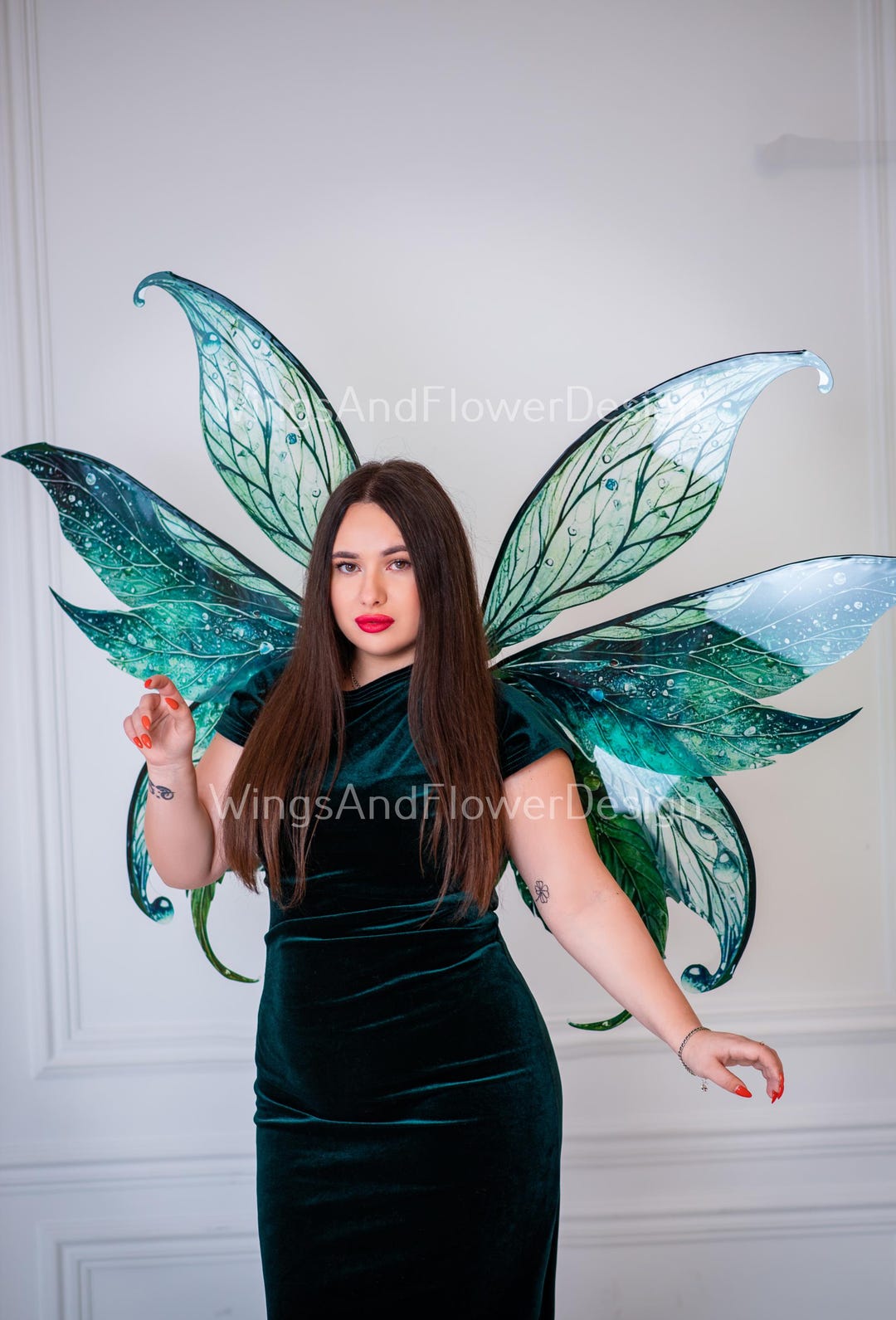 Green Turquoise Fairy Wings: Dragonfly Costume Wings for Renaissance ...