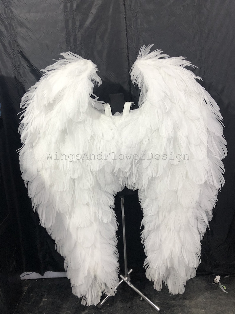 Combo Set: Large White Angel Wings and Small White Angel - Etsy