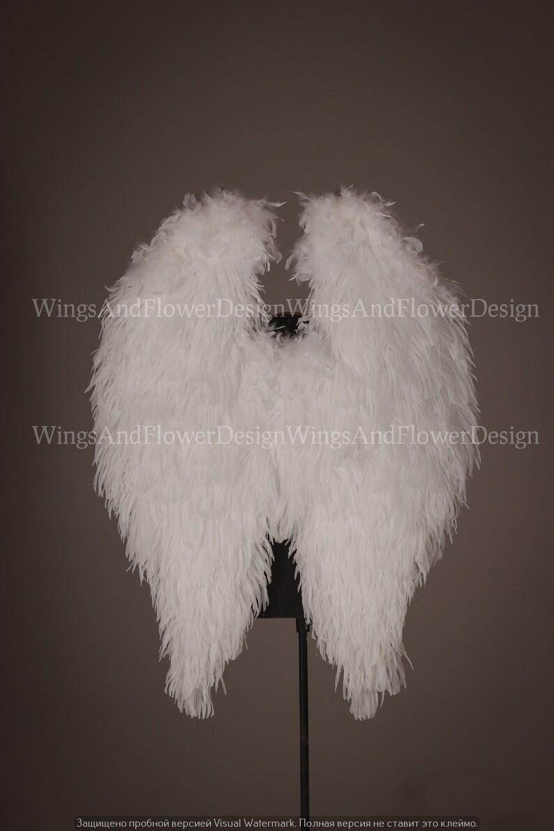 Combo Set: Large White Angel Wings and Small White Angel - Etsy