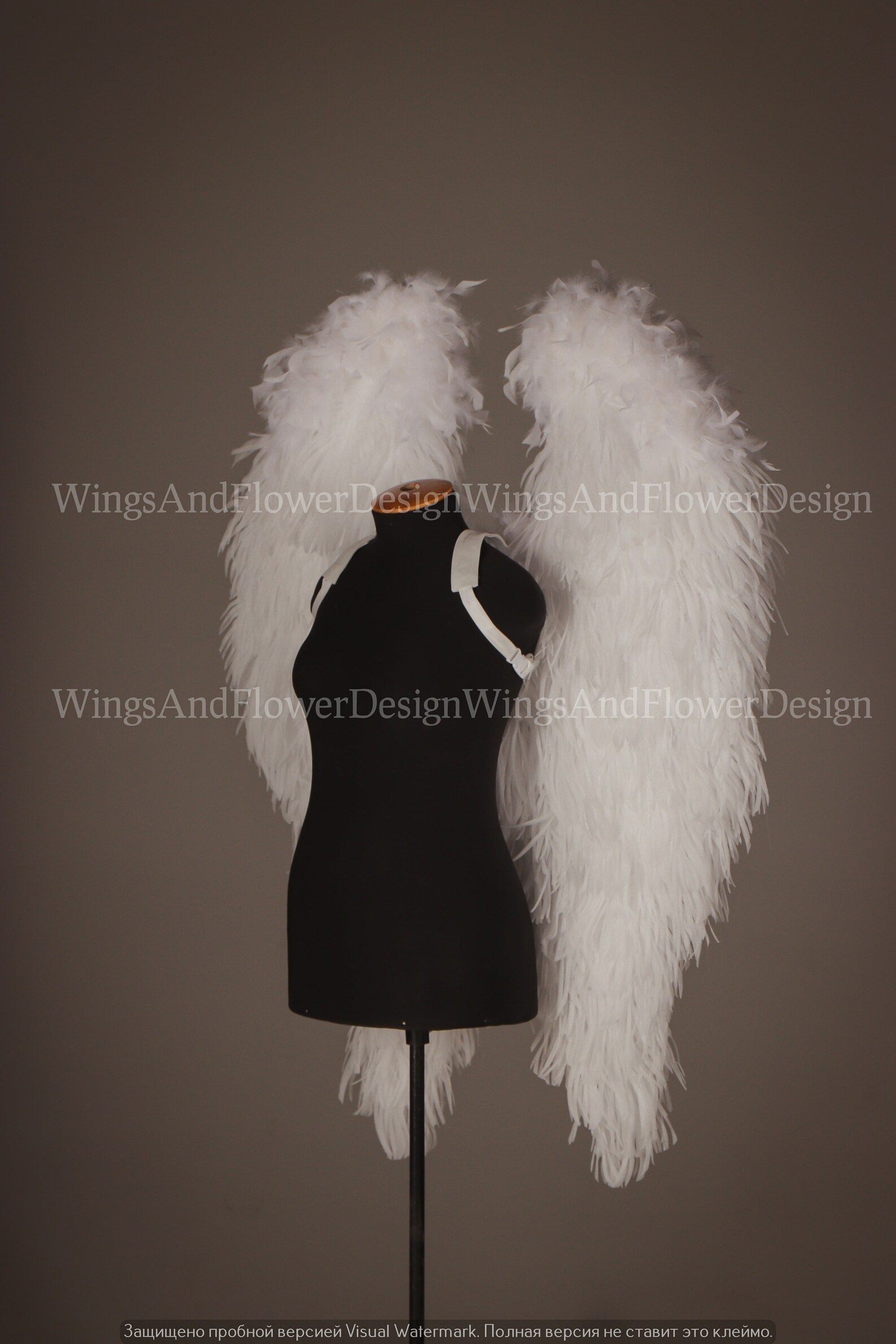 Combo Set: Large White Angel Wings and Small White Angel - Etsy