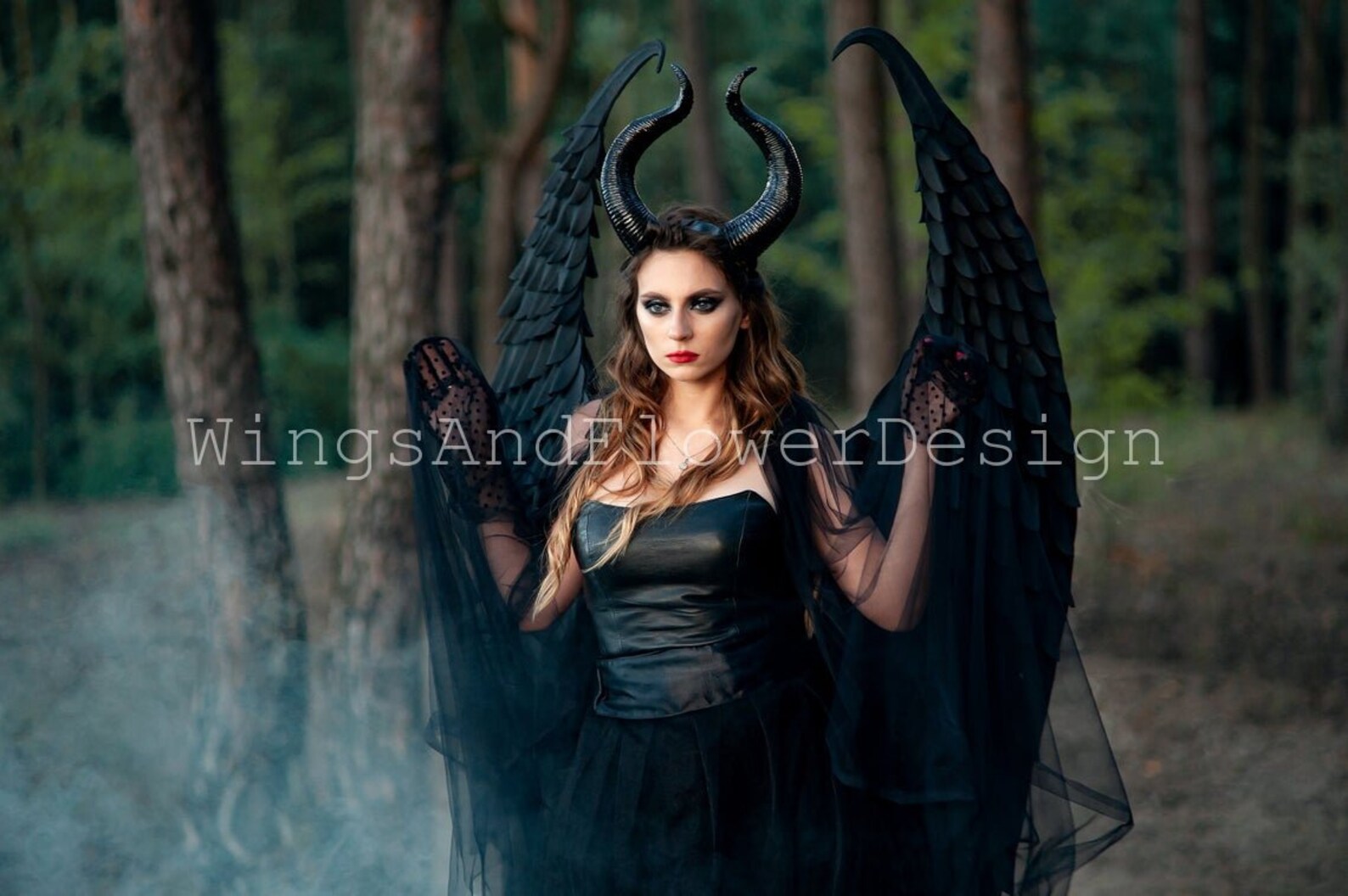 Black Angel Wings Carnival Costume Maleficent Wings Wings Etsy