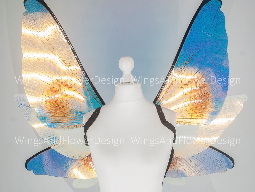 Rainbow Iridescent Fluorescent Moth Wings, Butterfly Wings Elf Wings ...