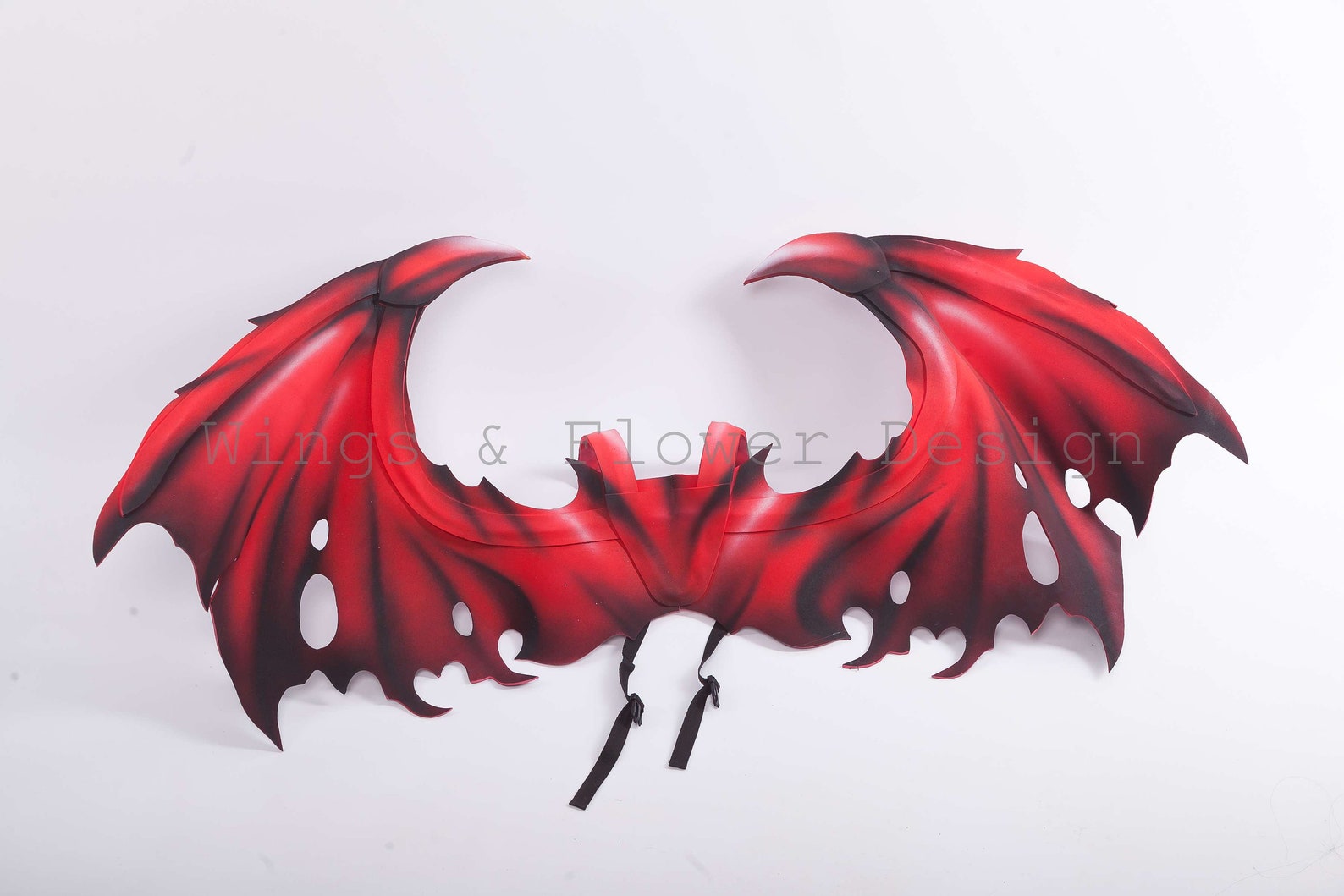 Red dragon wings large dragon wings fire wings Devil | Etsy