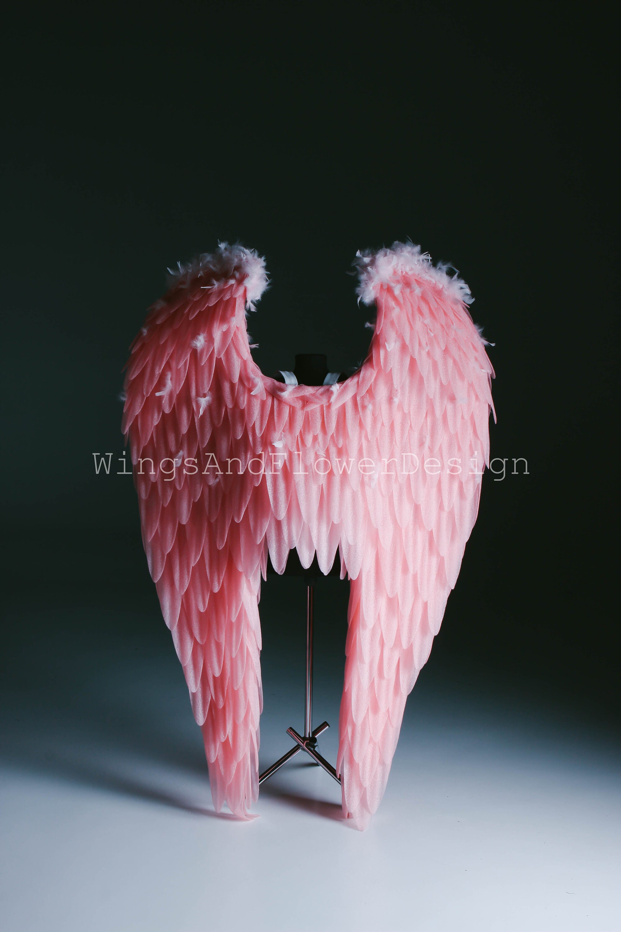 Pink angel wings light pink angel wings wedding wings | Etsy