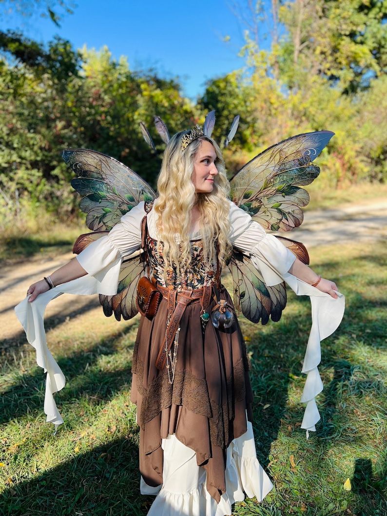 Forest Fairy Wings for Mother Adult and Child: Brown, Red, Green Photo ...
