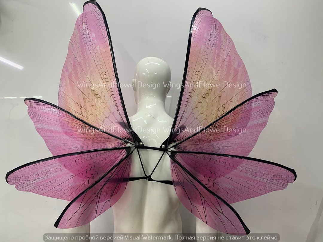 Transparent Pink Wings, Pink Moth Wings Wings, Pink Elf Wings ...