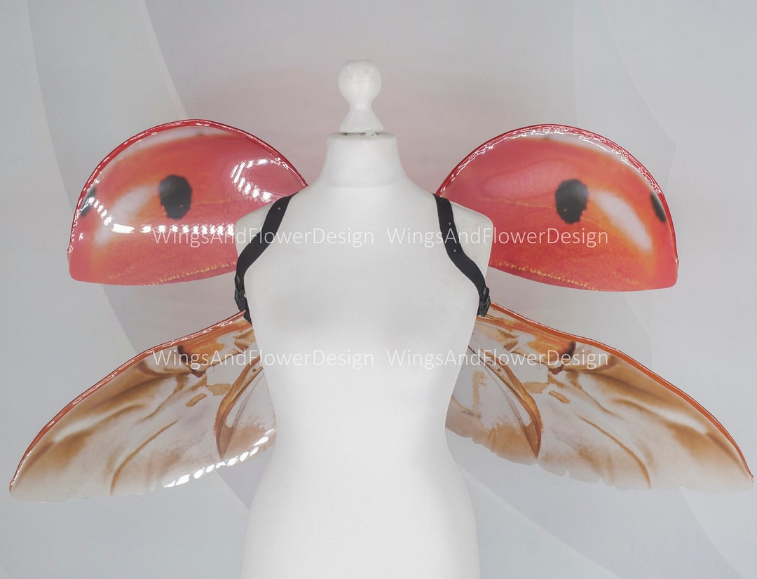 Ladybug Beetle Wings, Insect Red Brown Wings Ladybug Cosplay Photo Prop ...