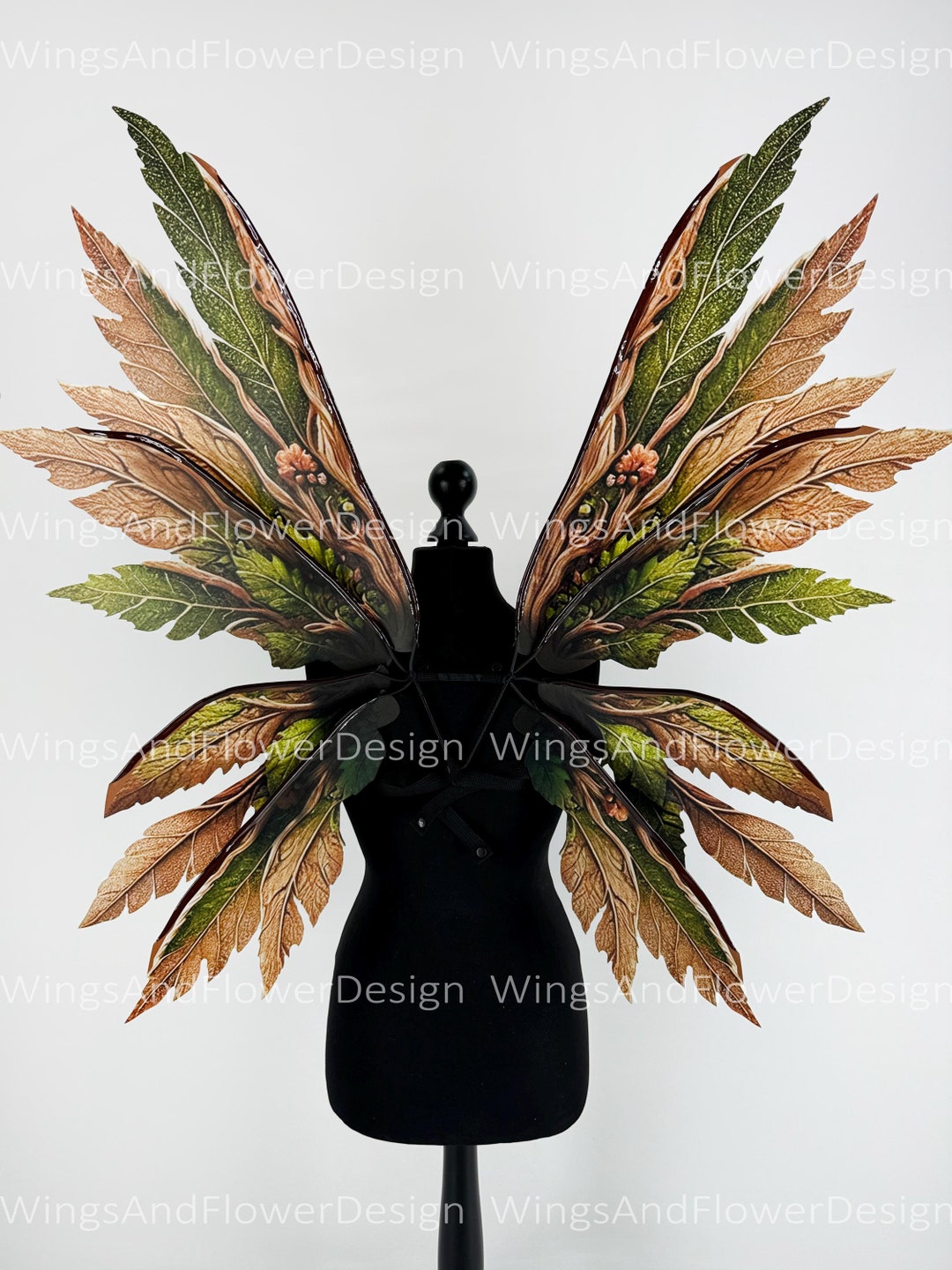 Autumn Leaf Fairy Wings: Forest Green & Bronze Photo Prop - Etsy